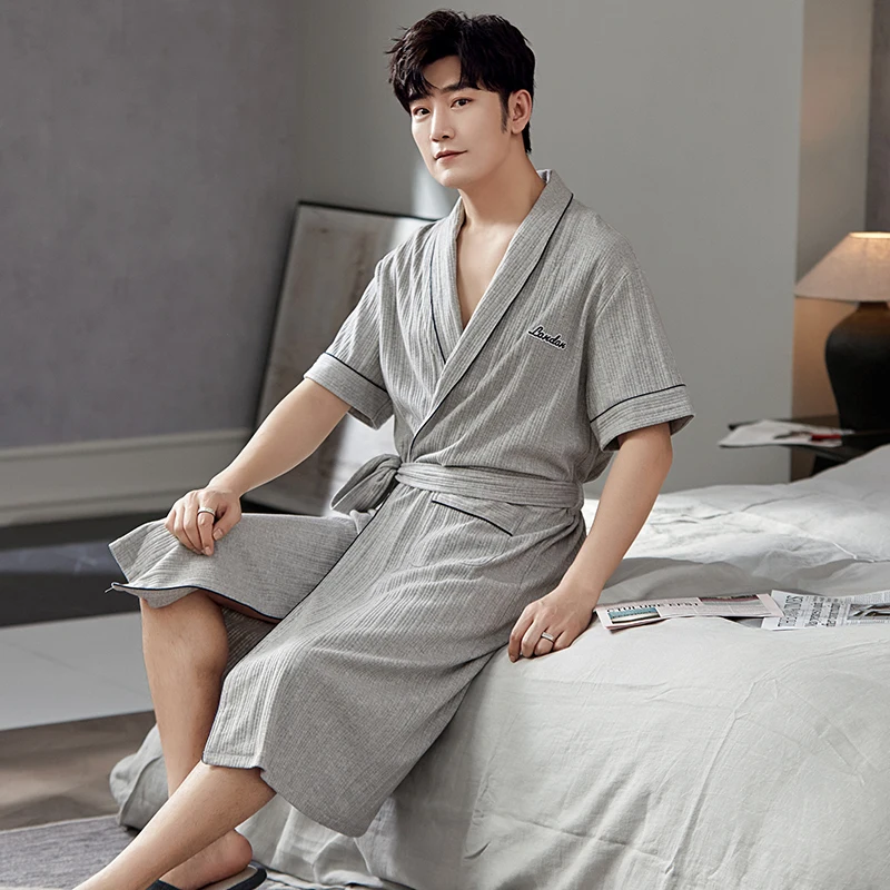 Short Cotton Bathrobe