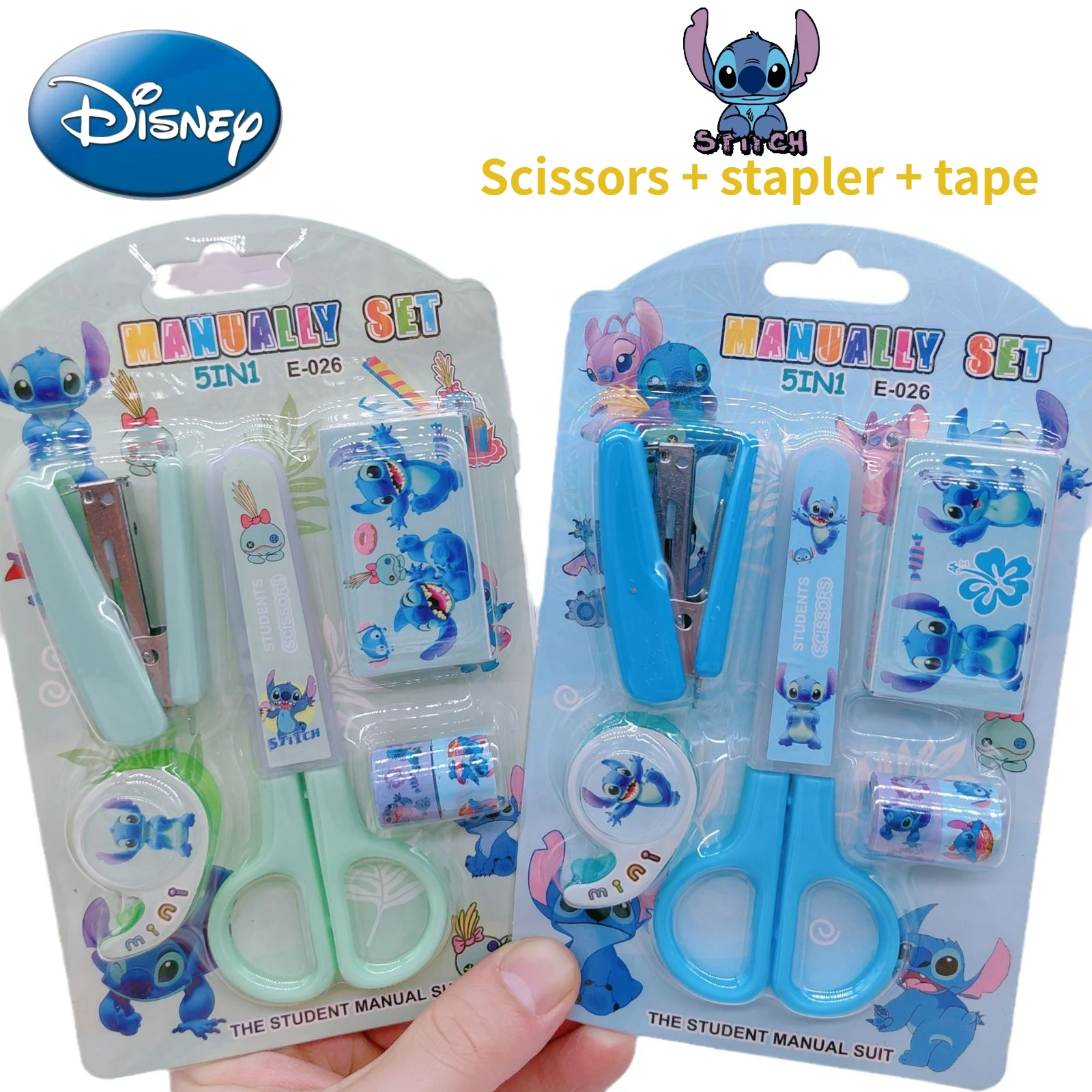 Lilo-Stitch-Scissors-Stapler-Tape-Set-Disney-Cute-Stationery-Anime ...