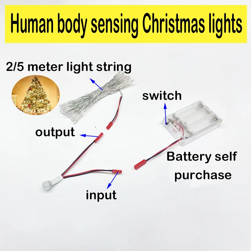 Human-body-induction-2M5M-3V-Christmas-Garland-Lights-Led-String-Fairy ...