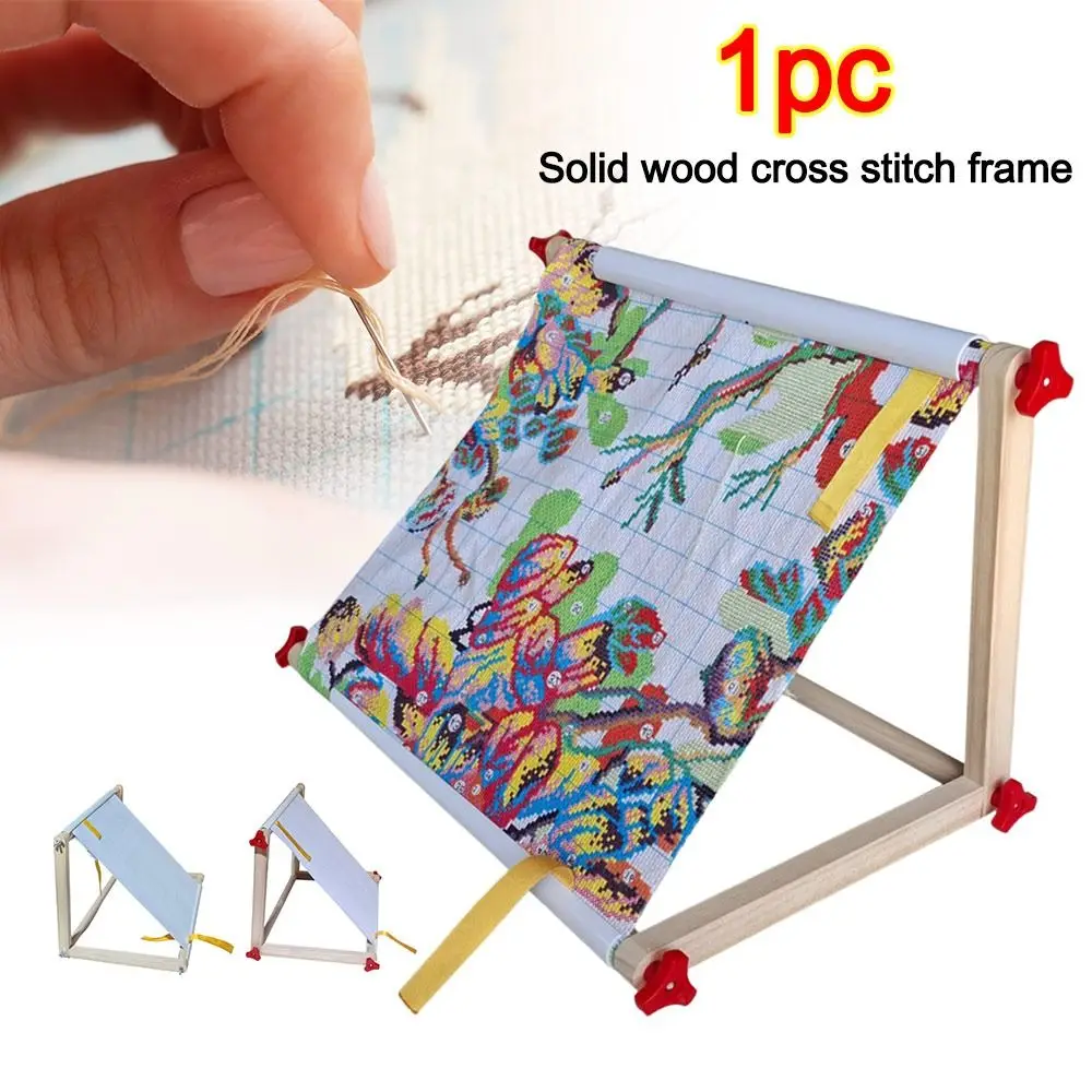 Wooden Cross Stitch Frame Stand Easy to Use DIY Crafting Support Multi ...