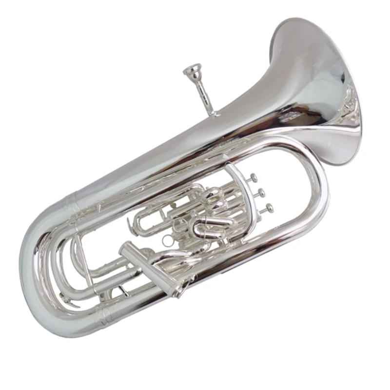 Bb Euphonium Compensating System Silver Plated Euphonium Horns 3+1 ...