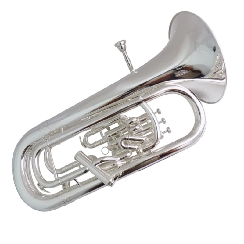 Bb Euphonium Compensating System Silver Plated Euphonium Horns 3+1 ...