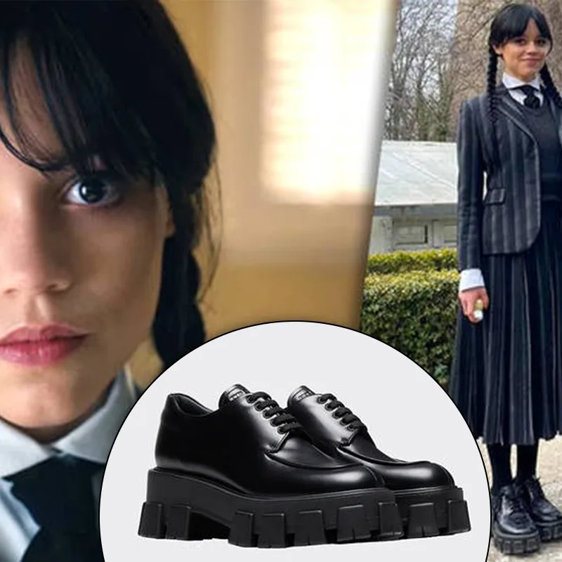 Wednesday-Addams-Cosplay-Shoes-Kids-Thick-Bottom-Vintage-Gothic-Wind ...