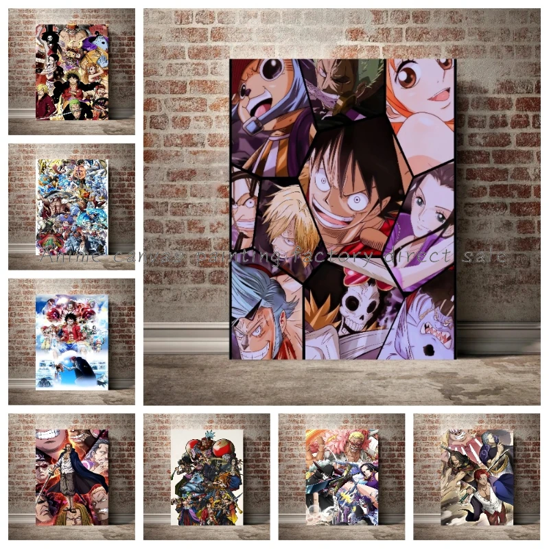 One-Piece-Anime-Character-Poster-Luffy-Sanji-Nami-HD-Impresso-Canvas ...