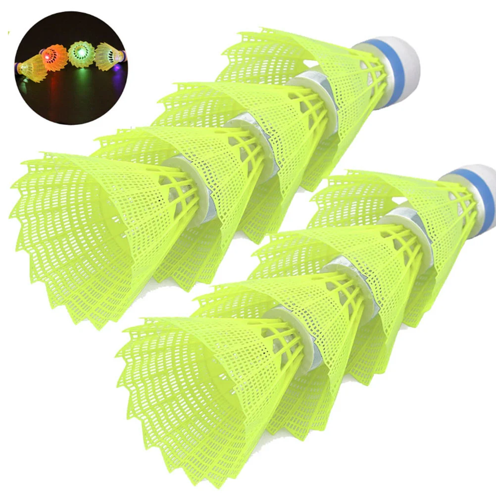 4Pcs-LED-Shuttlecock-Badminton-Lighting-Birdies-Shuttlecock-Glow-in-The ...