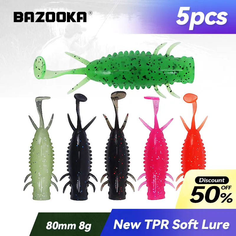 Bazooka-Fishing-Lure-Soft-Baits-Set-Silicone-Easy-Shiner-Shad-Lead ...