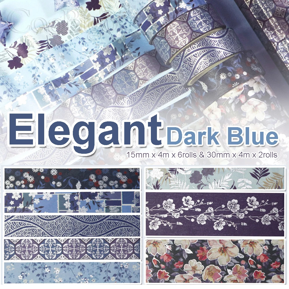 Chinese-Vintage-Flower-Washi-Tape-Set-Sticker-Diary-Journal-Aesthetic ...