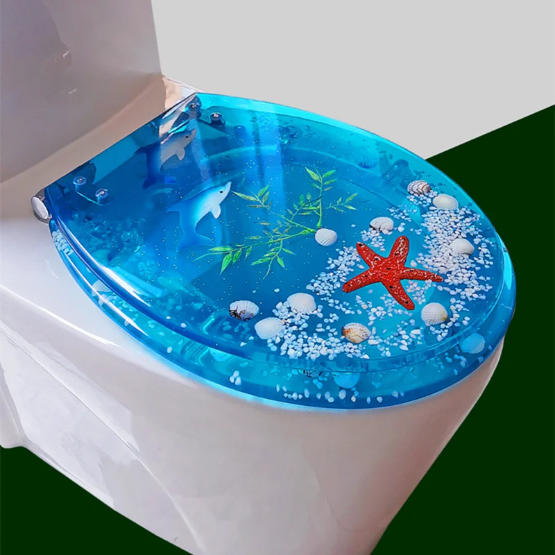 New-European-Style-Resin-Toilet-Seats-Cover-Mute-Multi-color-Universal ...