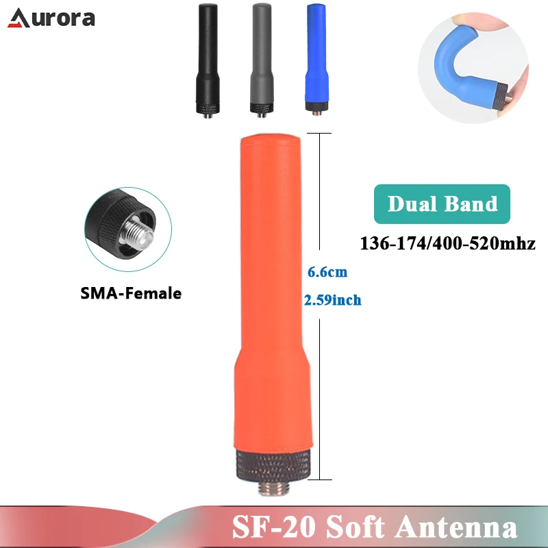 SF-20-Soft-Antenna-SMA-Female-Mini-Short-Aerials-136-174-400-520mhz-For ...