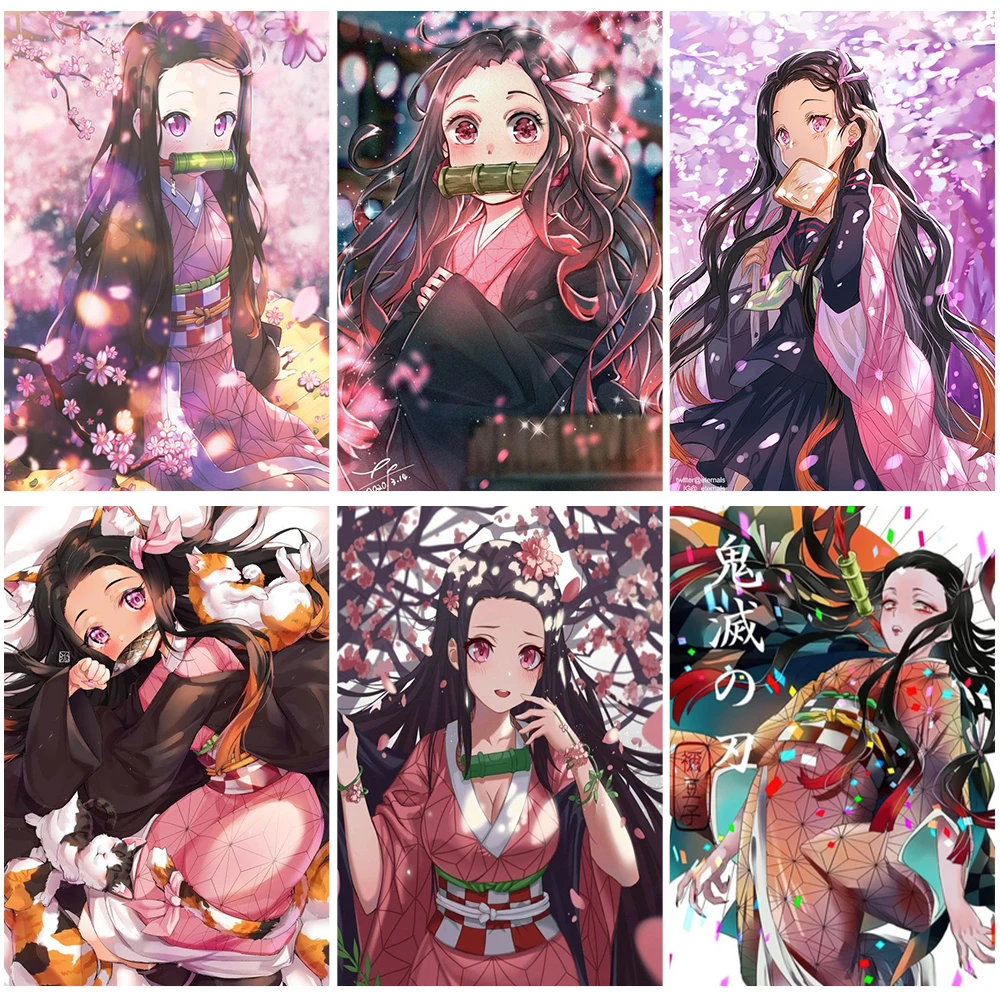 5D-Diamond-Painting-Cartoon-Anime-Demon-Slayer-Nezuko-Picture-of ...