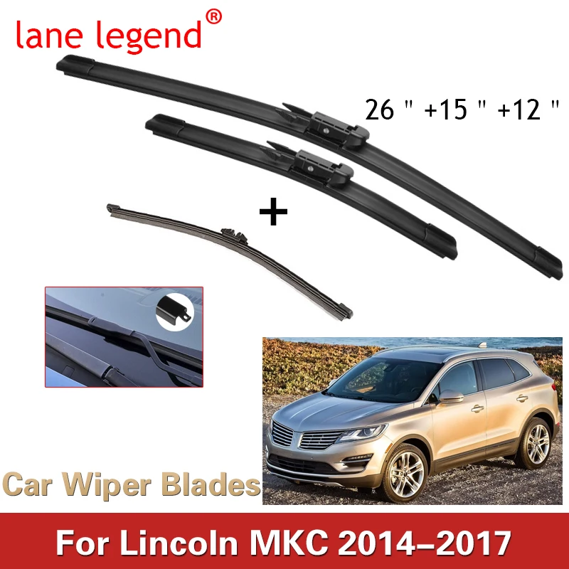 Car Wiper Blades for Lincoln MKC 2014 2015 2016 2017 Fit Pinch Type ...