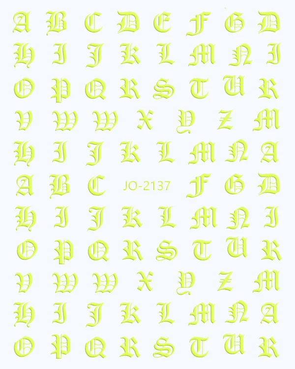 Gothic Alphabet Letters G A