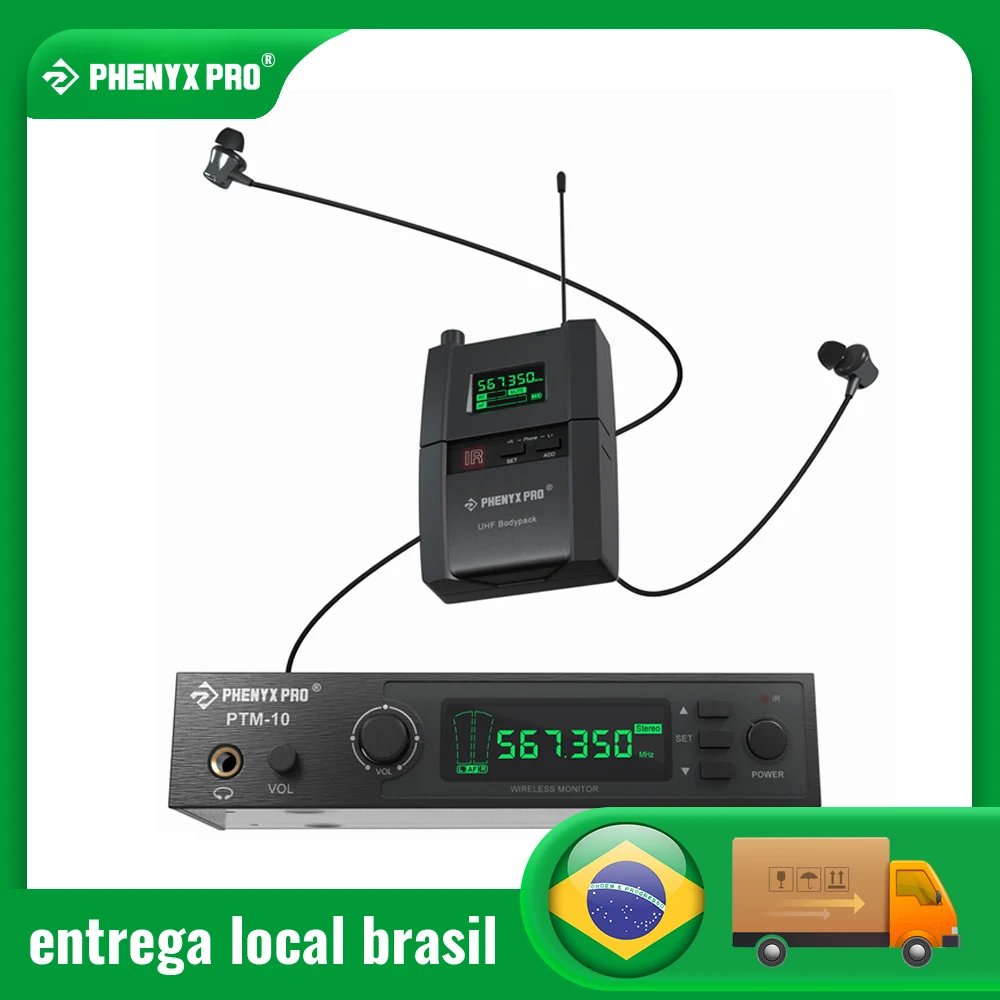 PTM-10-In-Ear-Monitor-Wireless-System-UHF-Stereo-Audio-Transmitter-and ...