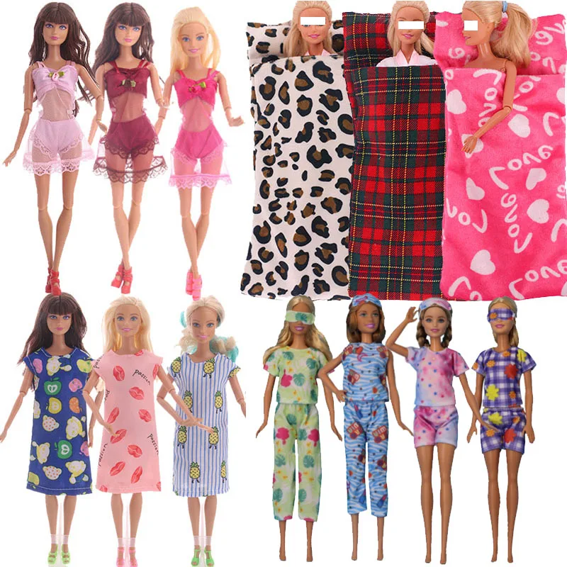 Pajamas-Night-Clothes-for-Barbie-Doll-Bikini-Sexy-and-Casual-Style-with ...