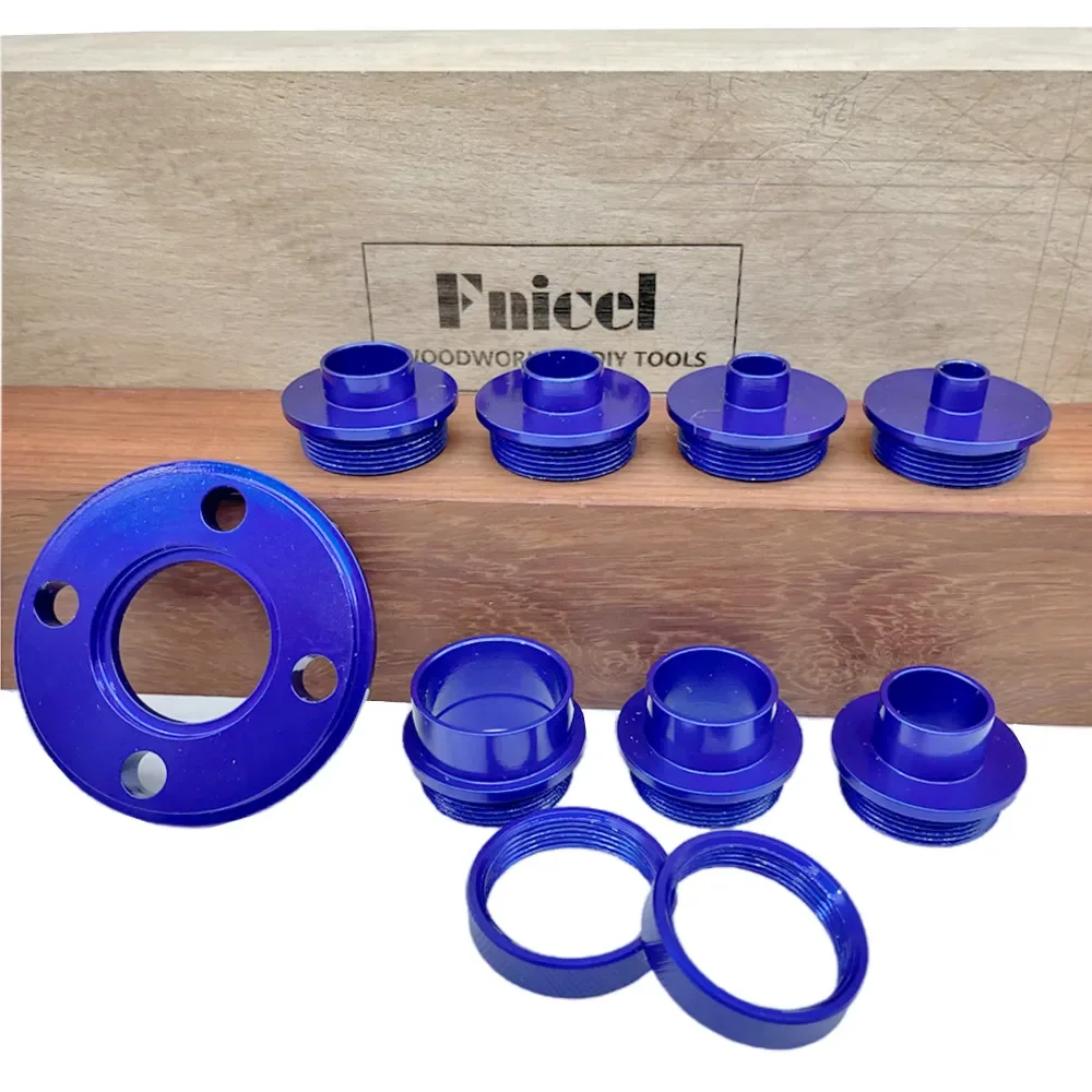 10Pcs-Aluminum-Router-Guide-Bushing-Set-Pro-Style-Router-Template-Kit ...