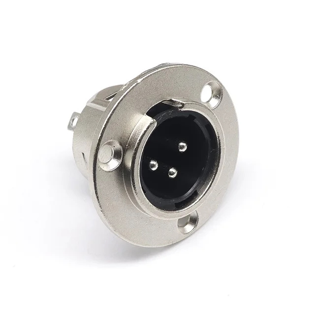 3/4/5pin Round Male/Female Metal XLR Speaker Panel mount socket ...