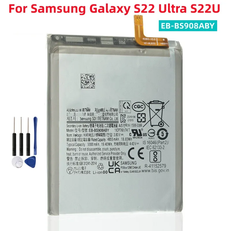 Original Replacement Battery EB BS908ABY For Samsung Galaxy S22 Ultra ...