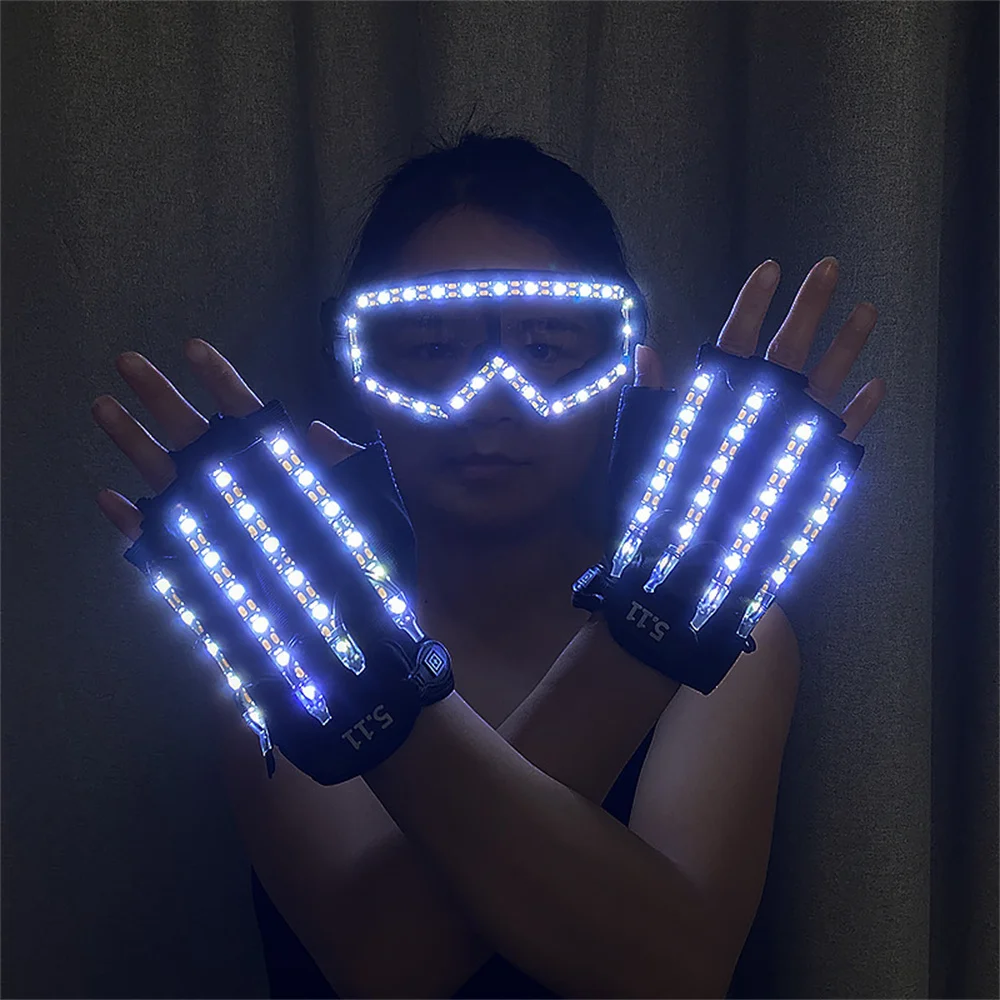Led-Glowing-Laser-Glove-Glasses-Bar-Show-Atmosphere-Show-Glowing-Glove ...