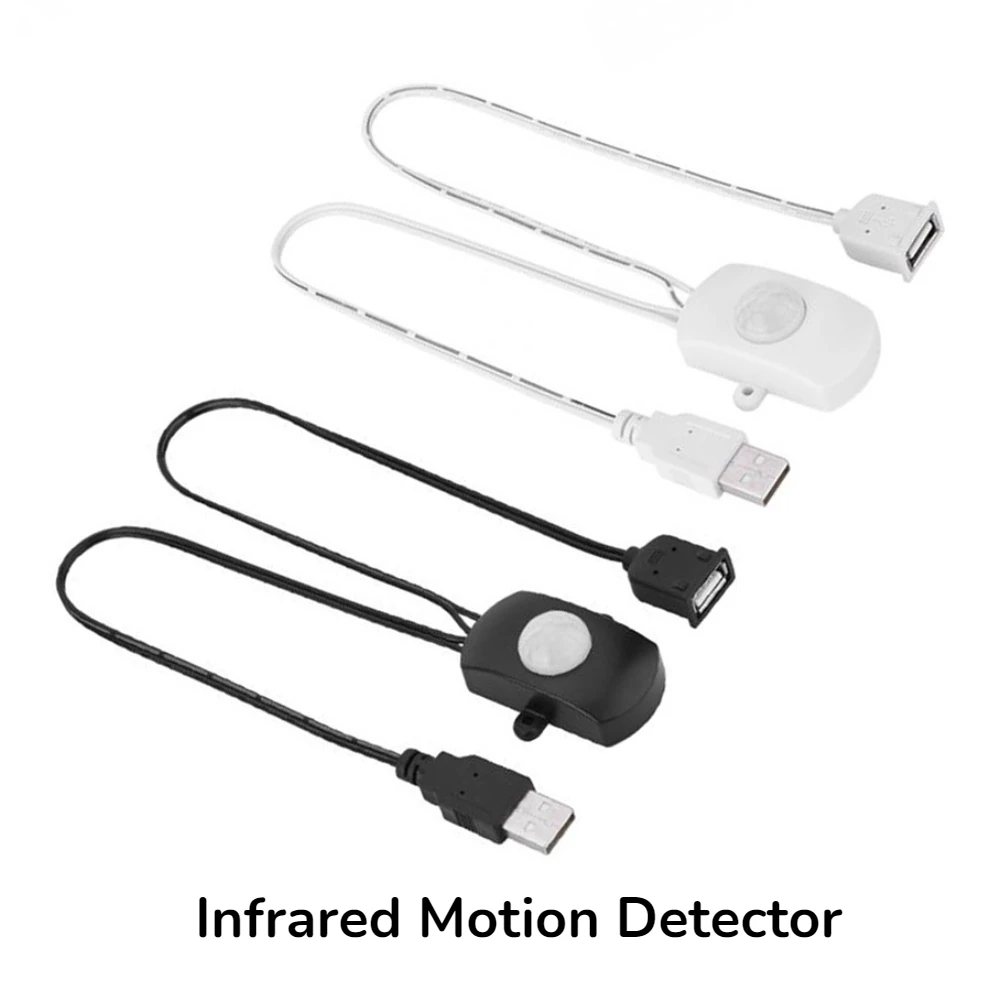 USB-PIR-Infrared-Motion-Detector-Sensor-Switch-Adjustable-For-LED-Light ...