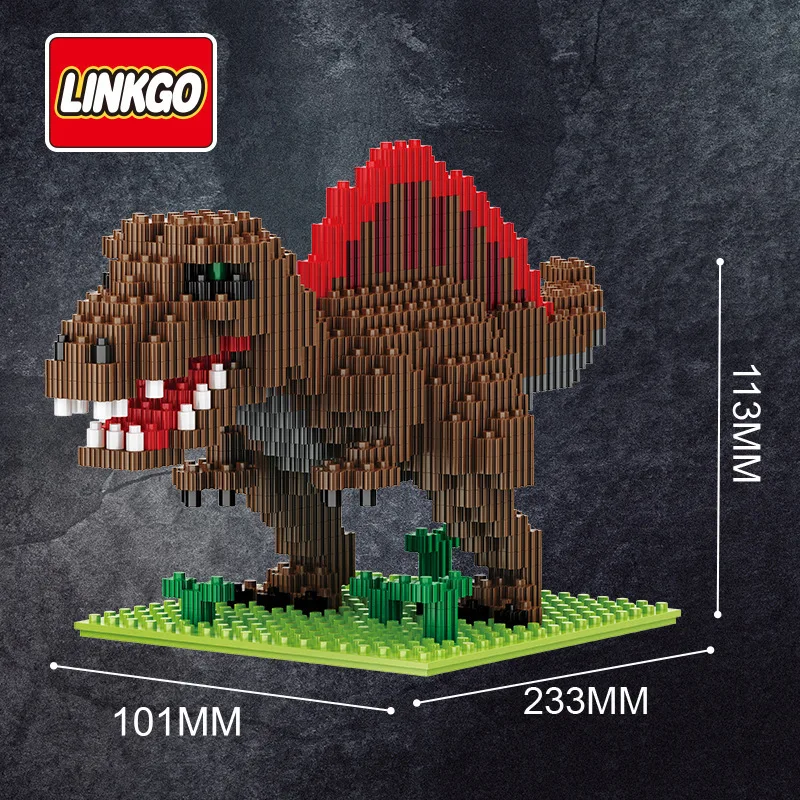 Linkgo Jurassic Dinosaur Mini Building Blocks Tyrannosaurus Rex ...