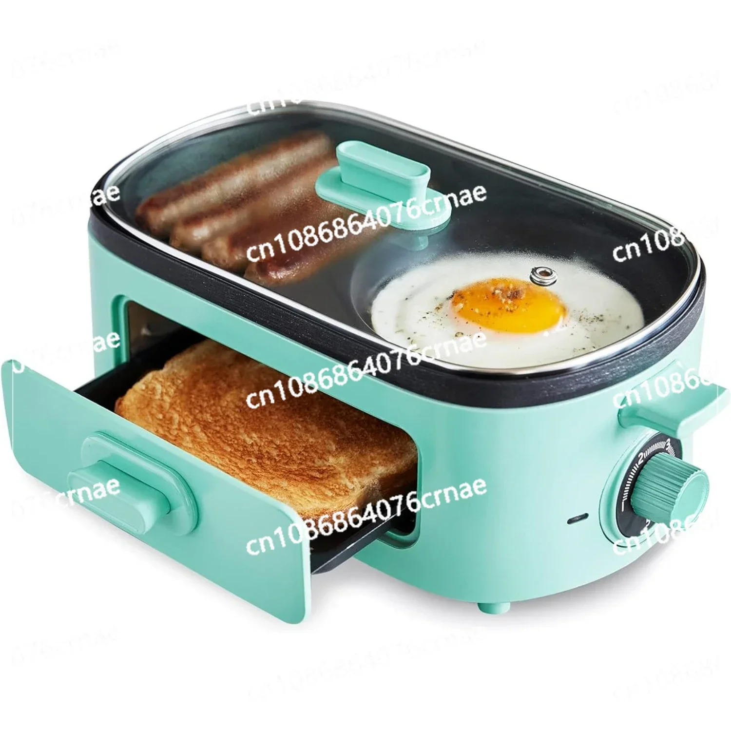 3-in-1-Breakfast-Maker-Station-Ceramic-Nonstick-Dual-Griddles-Breakfast ...