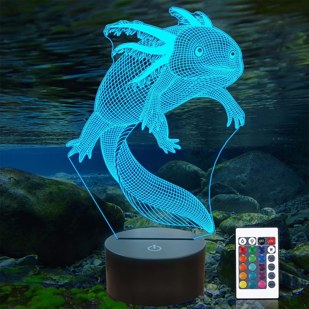 Axolotl-3D-Night-Light-Mexican-Salamander-Fish-Lamp-for-Kids-16-Colors ...