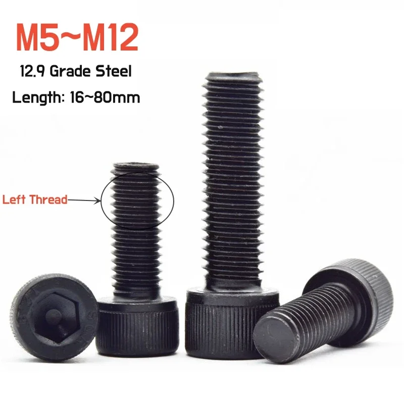 M5-M6-M8-M10-M12-Black-12-9-Grade-Steel-DIN912-Left-Handed-Thread-Cap ...