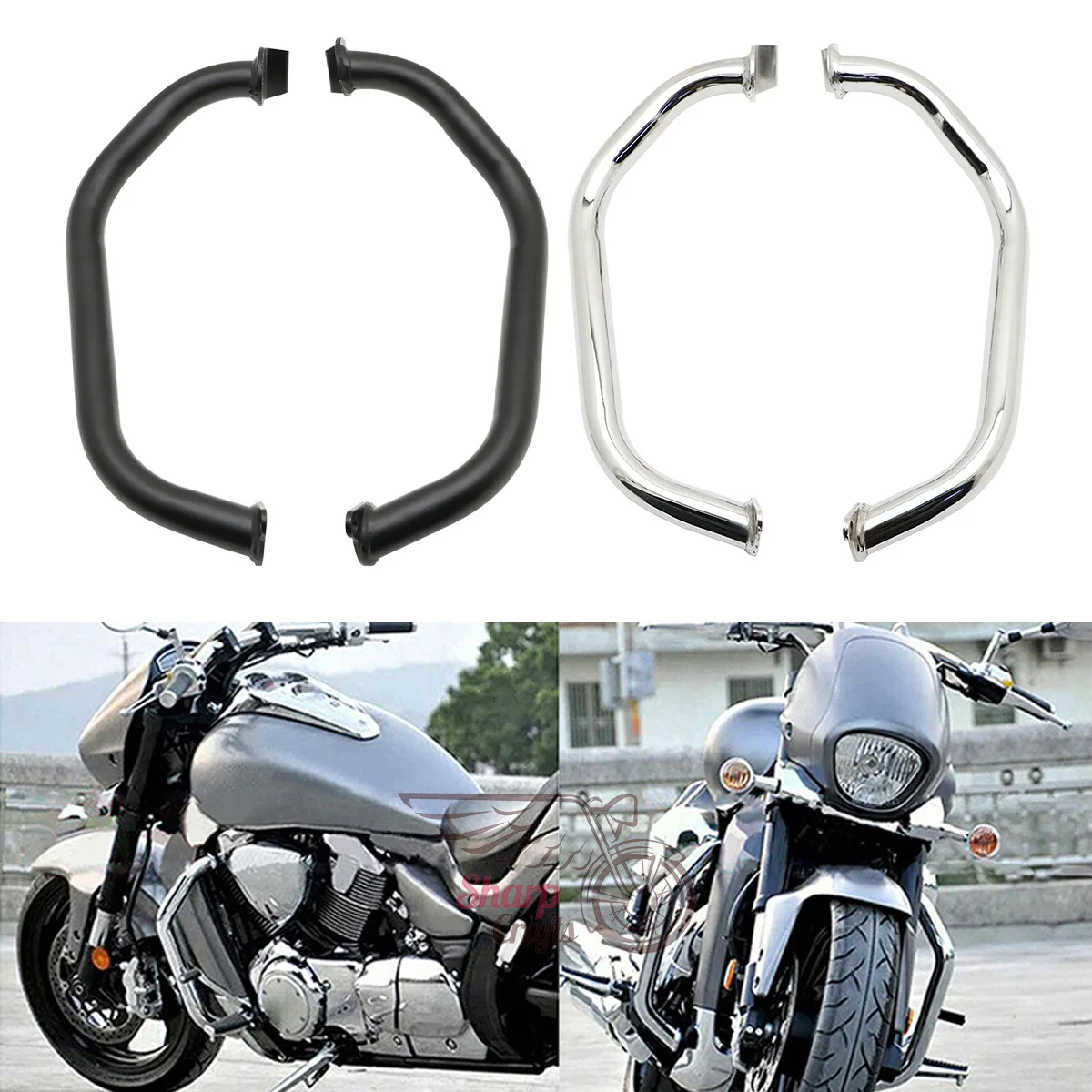 Motorcycle-Accessories-Front-Engine-Guard-Crash-Bar-Bumpers-For-SUZUKI ...