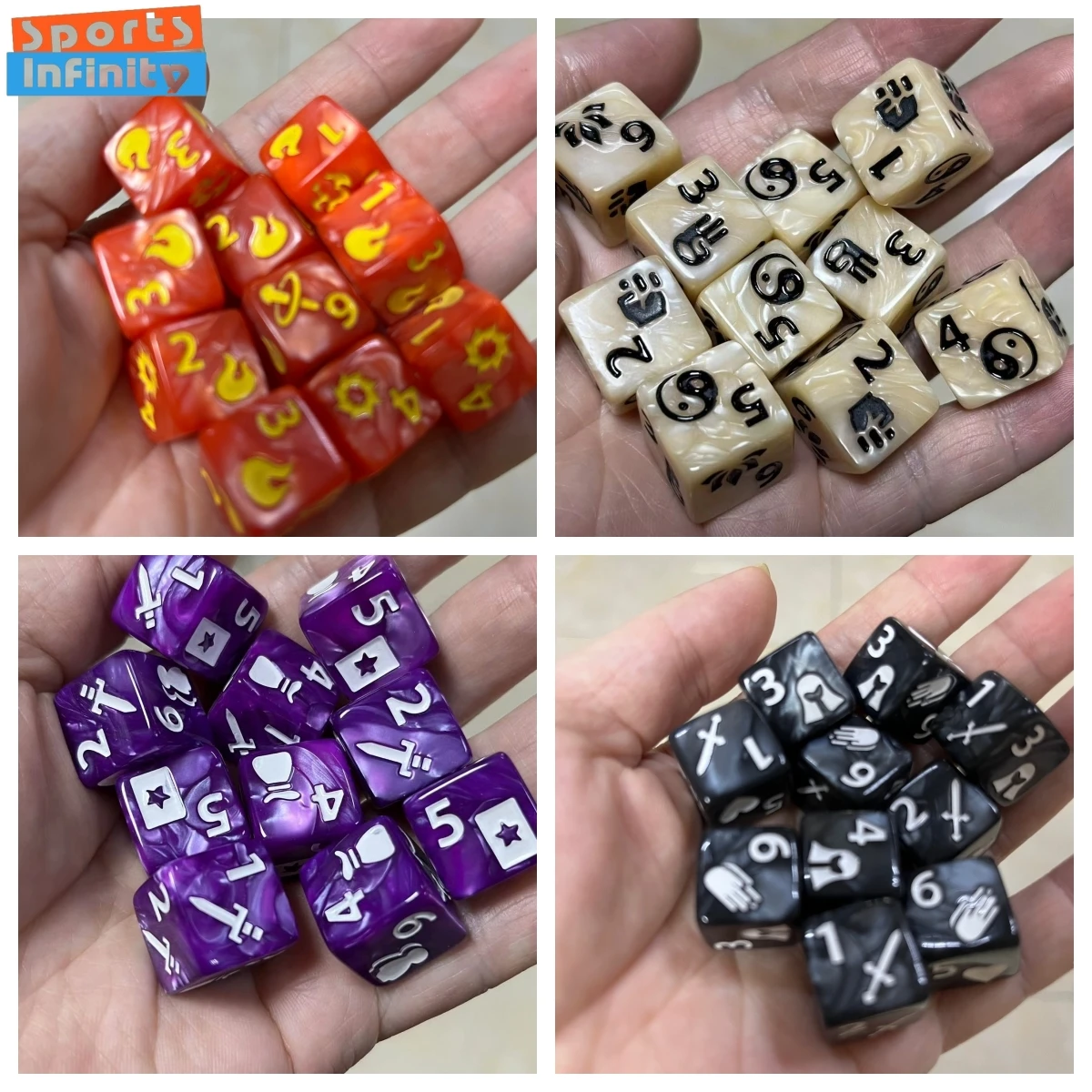 Juego de dados poliédricos D6 para Dnd, TRPG, RPG, Cthulhu, COC, dados ...