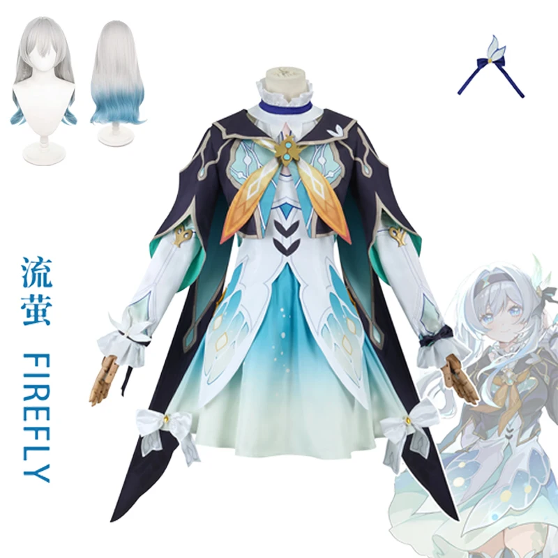 Game-Honkai-Star-Rail-Firefly-Cosplay-Costume-Dress-Uniform-Wig-Full ...