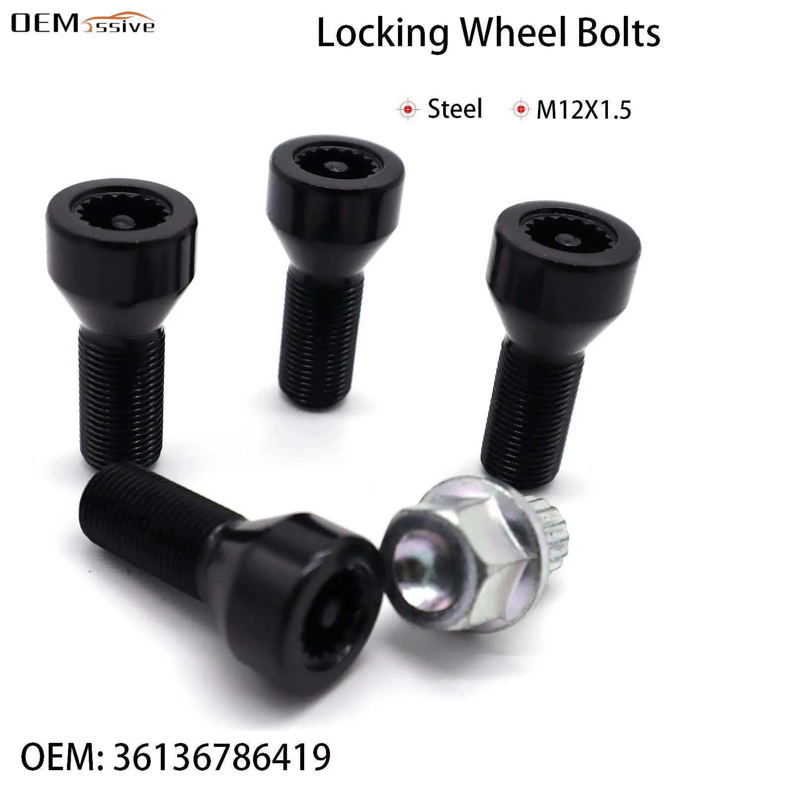 4x For BMW 1/3/5/6/7 Series Z3 Z4 M3 M5 M6 E36 E46 E60 E61 E81 E87 E90 ...
