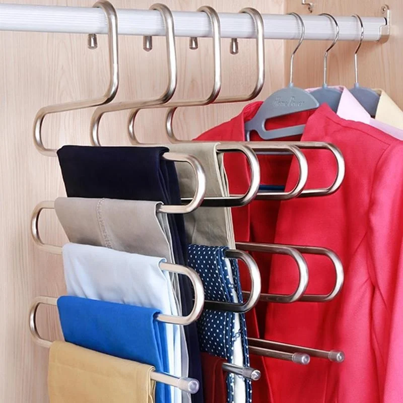 5-layers-S-Shape-MultiFunctional-Clothes-Hangers-Pants-Storage-Hangers ...