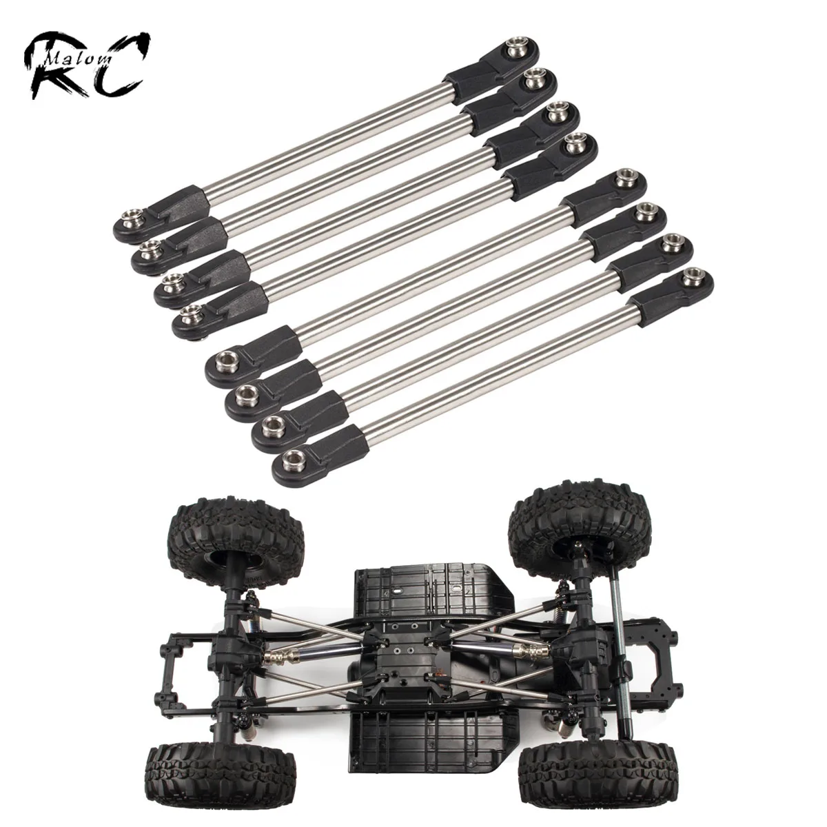 8Pcs-Stainless-Steel-275mm-Wheelbase-5mm-Links-Set-with-M4-Rod-Ends-for ...