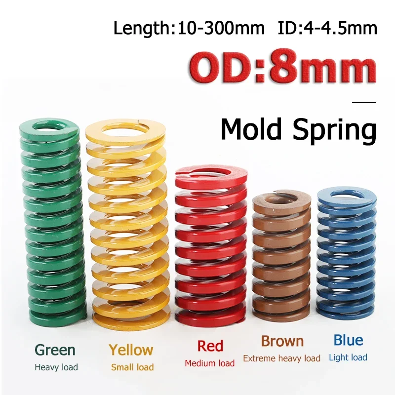 1-10pcs OD 8mm Mold Spring Compression Spring Loading Die 5-type ID 4.1 ...