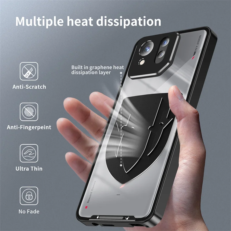 Metal-Frame-Matte-backplane-shockproof-case-For-ASUS-Rog-phone-8Pro-ROG ...