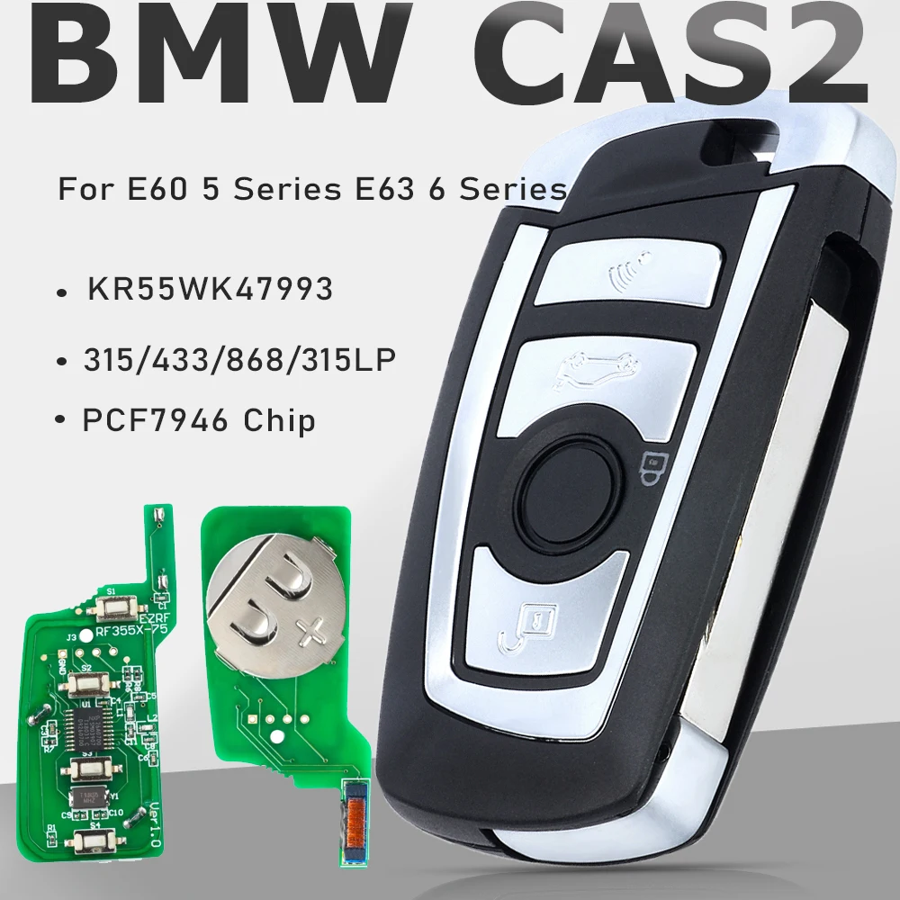 KEYECU CAS2 Modified Flip Remote Key 4B 315MHz/433MHz/868MHz/315LP ...