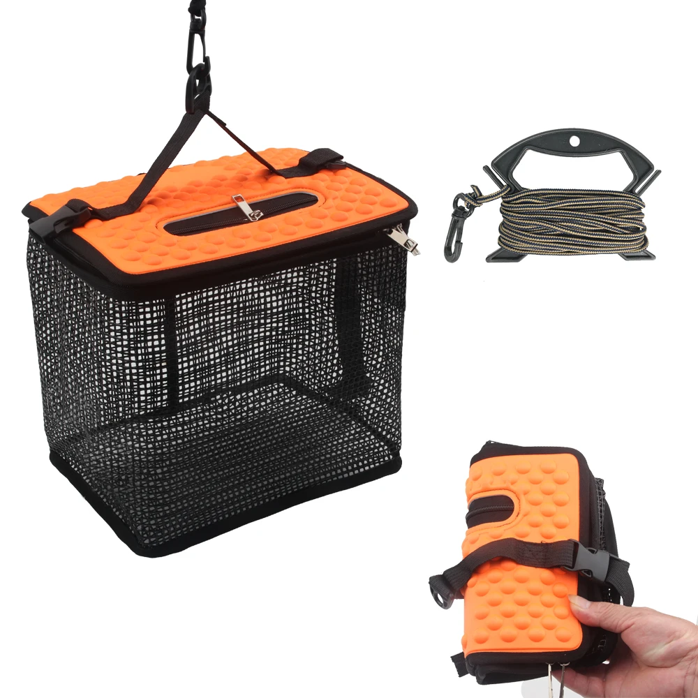 Floating-Fish-Basket-Fish-Basket-for-Caught-Fish-Foldable-Fishing ...