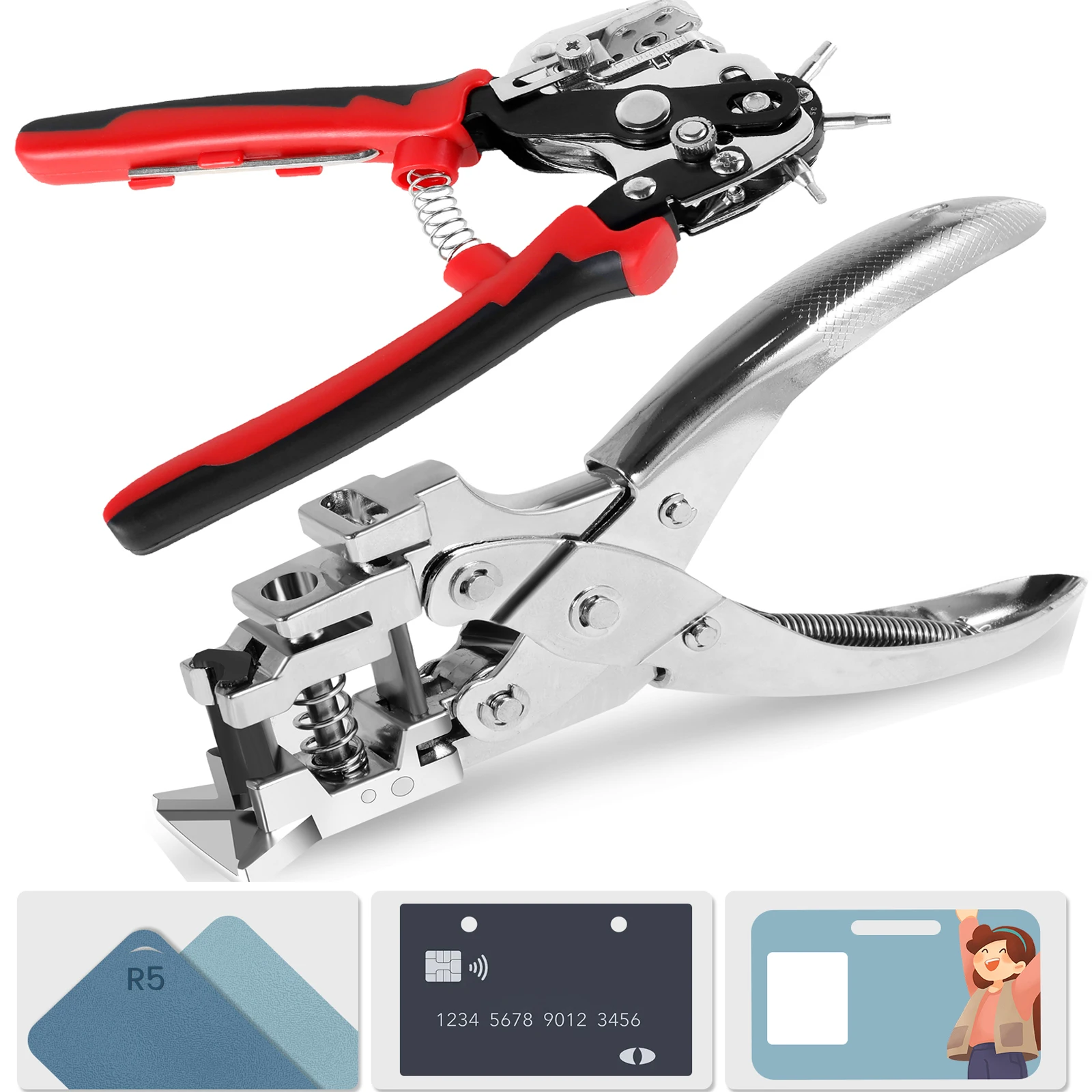 Multifuncional-R5-Hole-Punch-Badge-Slot-Handheld-Card-Puncher-Precise ...