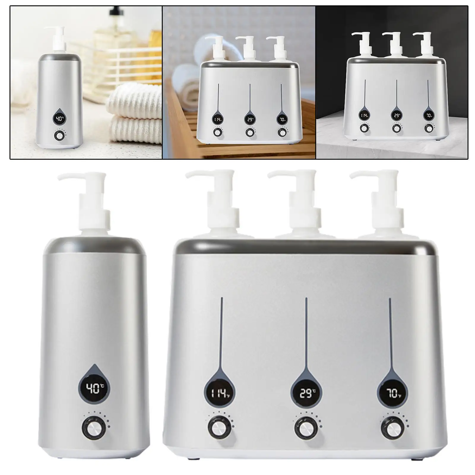 Oil Bottle Warmer Heater LED Screen spa equipment for Salon SPA Massage ...