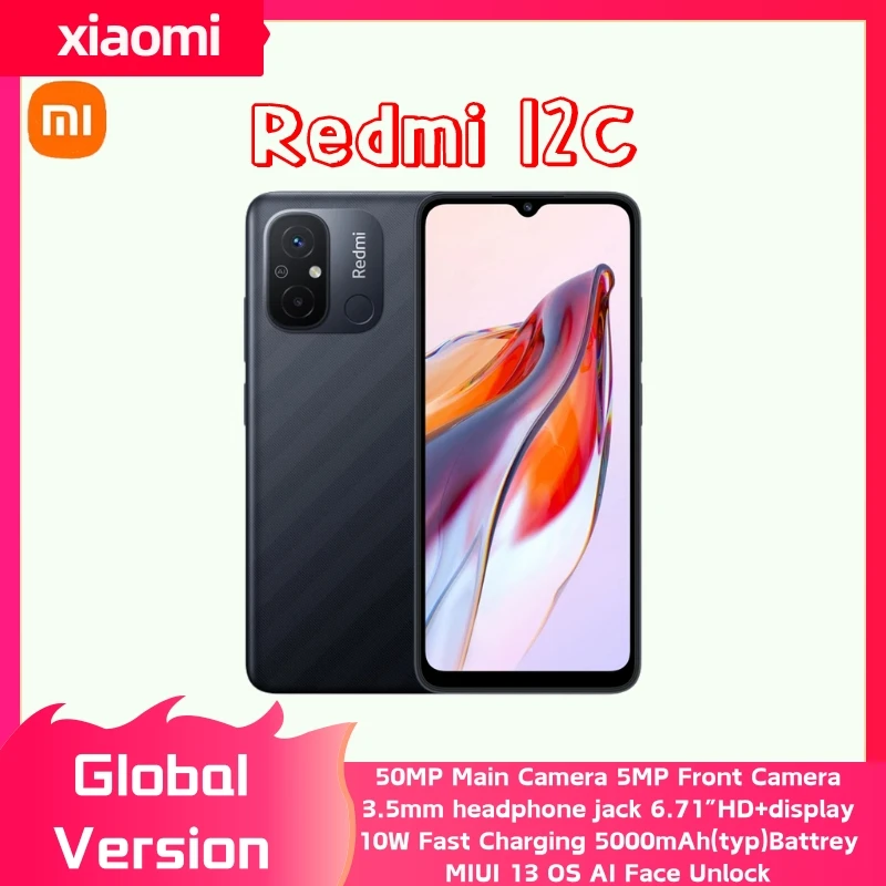 Global-Version-Xiaomi-Redmi-12C-Smartphone-MediaTek-Helio-G85-Octa-Core ...