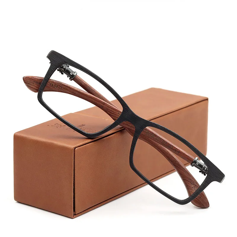 Vintage Real Wood Eyeglasses Frames Spectacle Men Prescription Optical ...