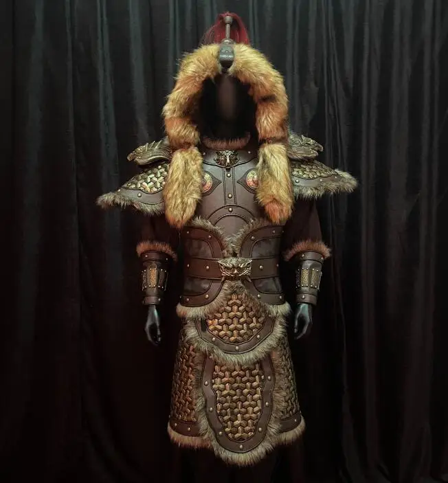 Genghis Khan Mongolian Cavalry Armor Men Leather Plastics Ancient ...