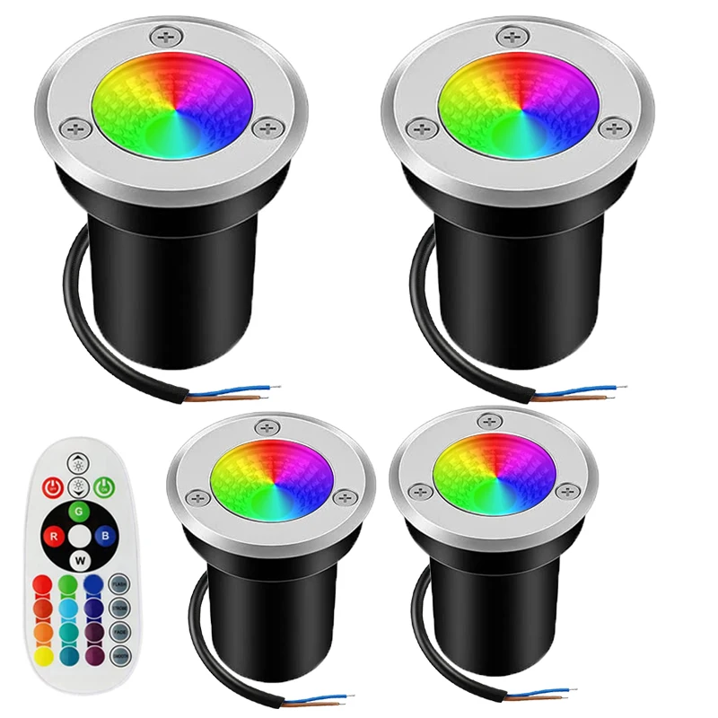 RGBW Landscape Light Low Voltage LED In-ground Light 6W 12V Outdoor ...