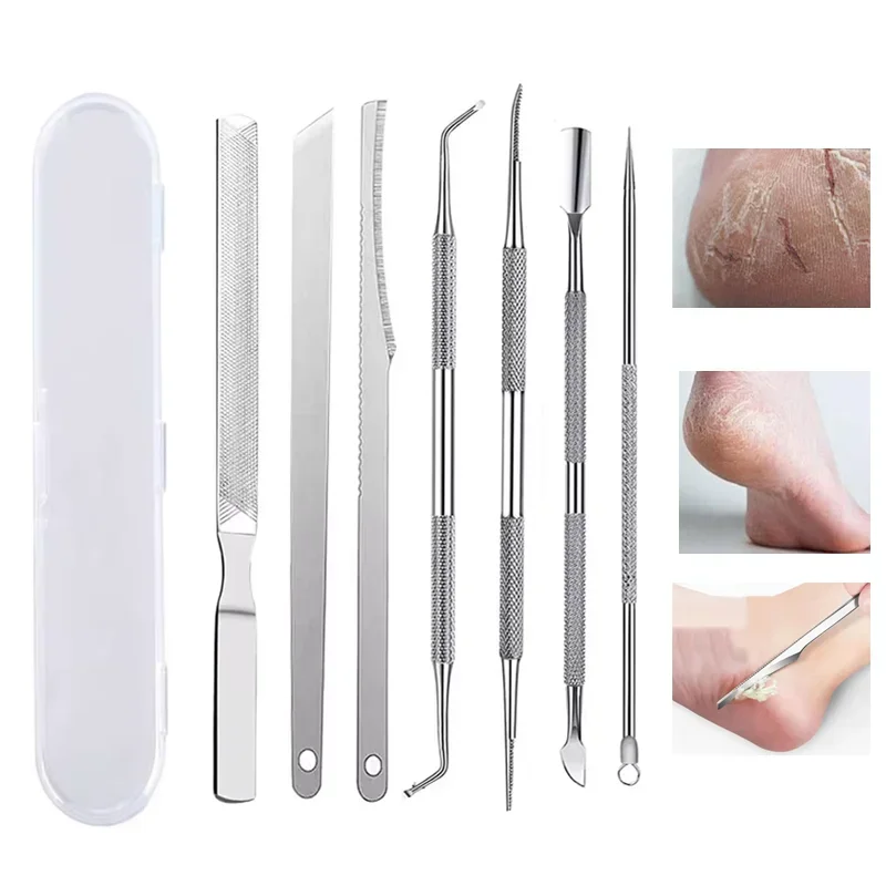 2/3/6/7pcs Stainless Steel Foot Knife Dead Skin Remover Toe Nail Shaver ...