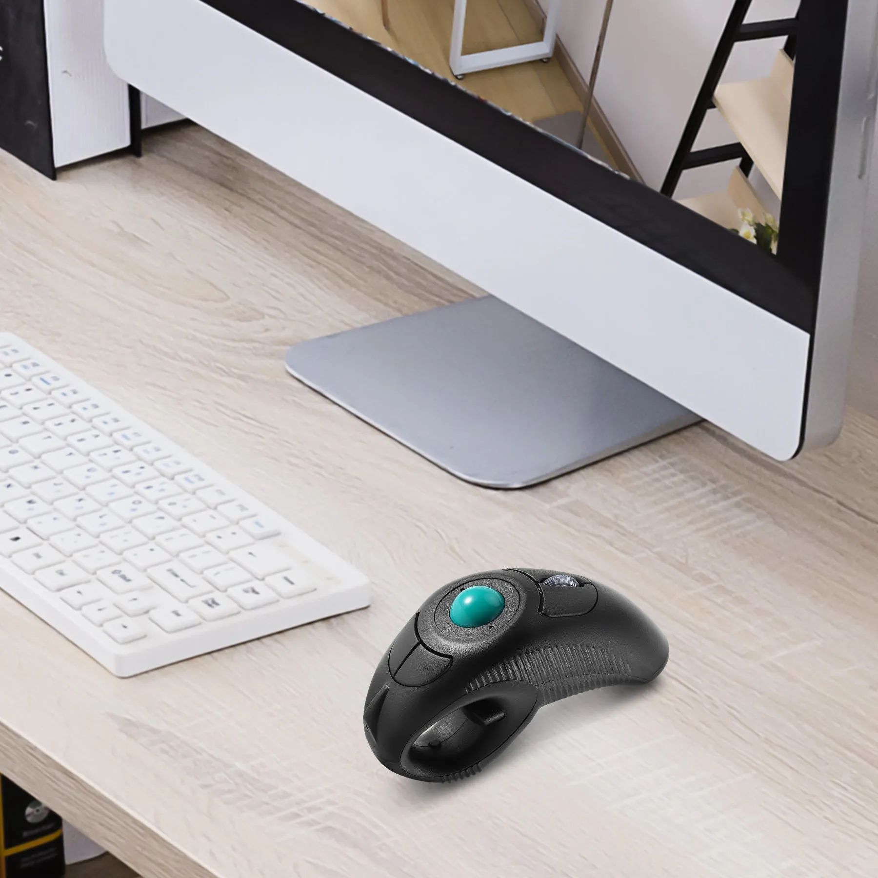 New-Wireless-Trackball-Mouse-Ergonomic-Thumb-Controlled-Handheld-Mice ...