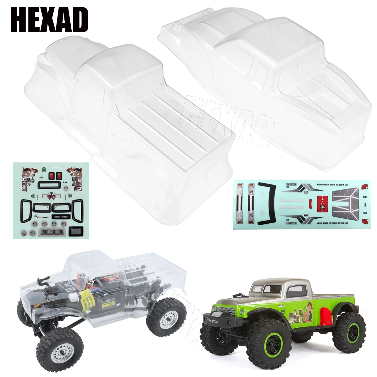1-24-SCX24-Clear-Body-Shell-Bring-Body-Sticker-for-1-24-RC-Crawler-Car ...