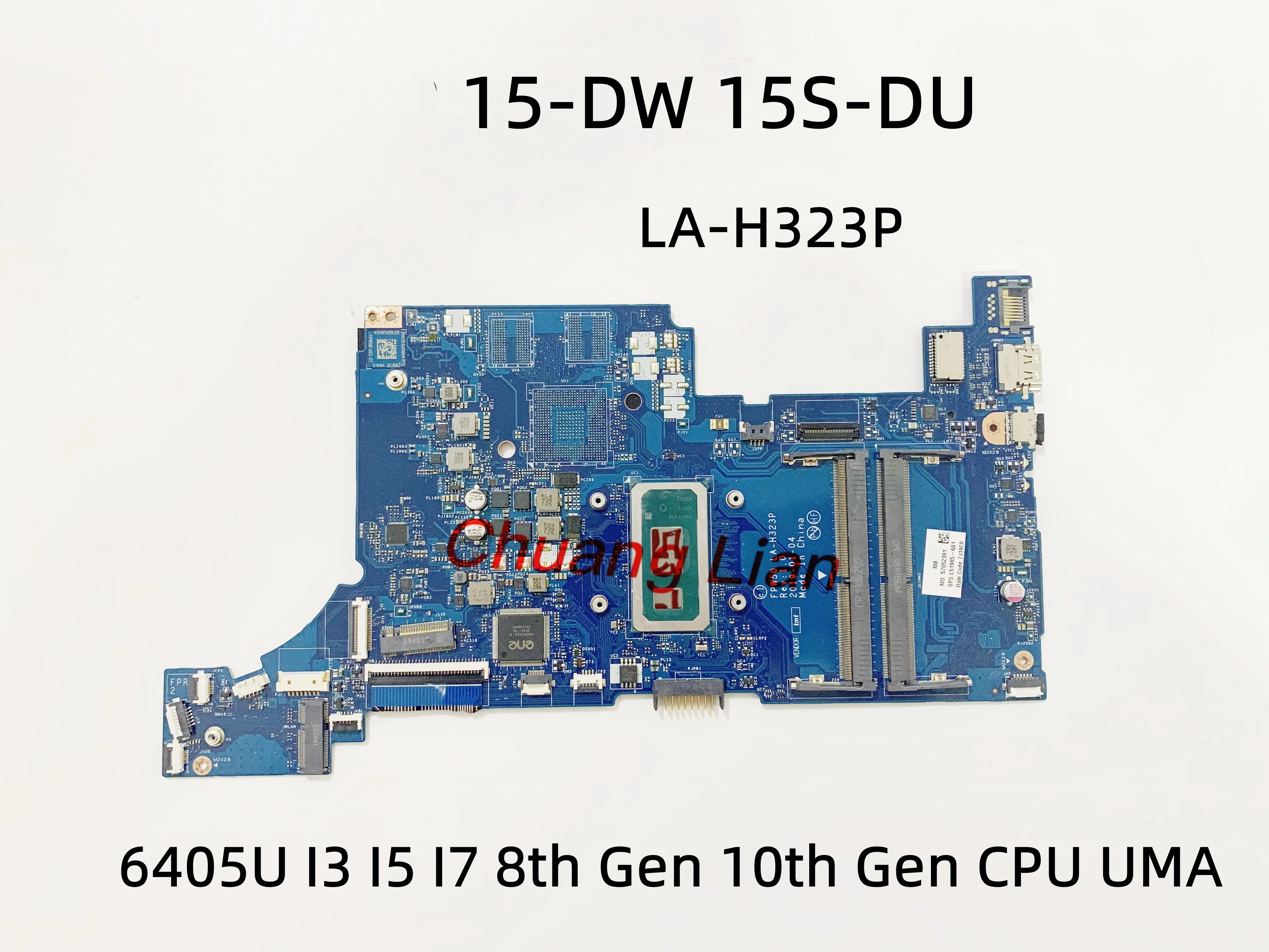 FPW50 LA-H323P For HP 15-DW 15S-DU Laptop Motherboard With 6405U I3 I5 ...