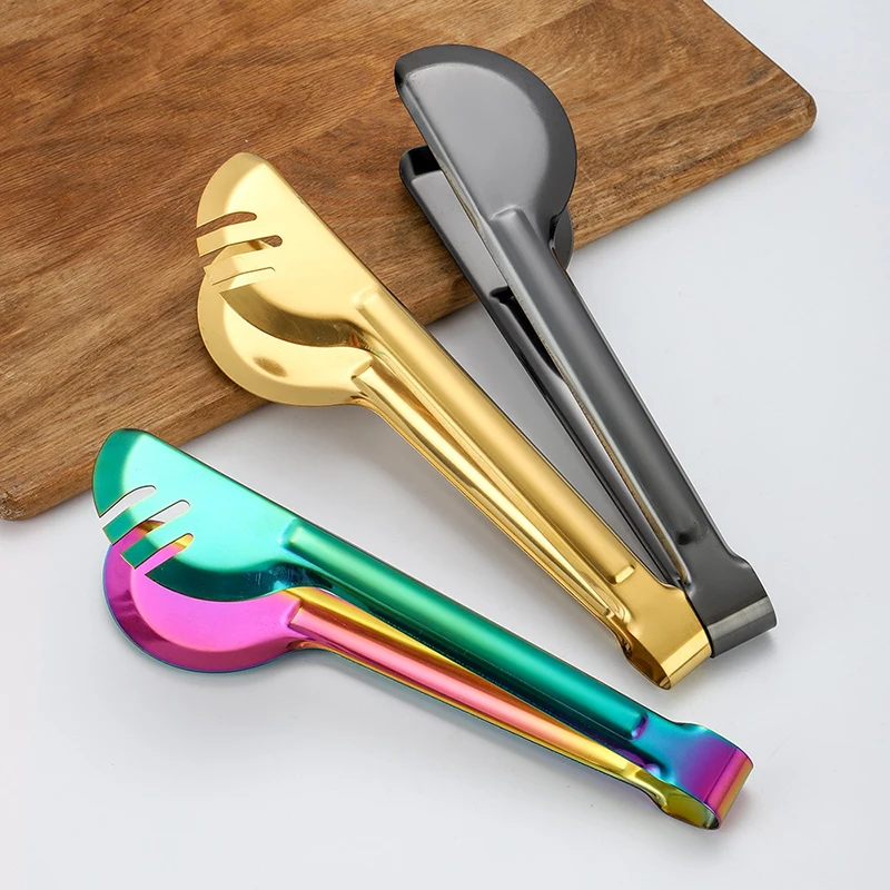 Stainless-Steel-Food-Tongs-Barbecue-Tongs-Fruit-Tongs-Color-Buffet ...