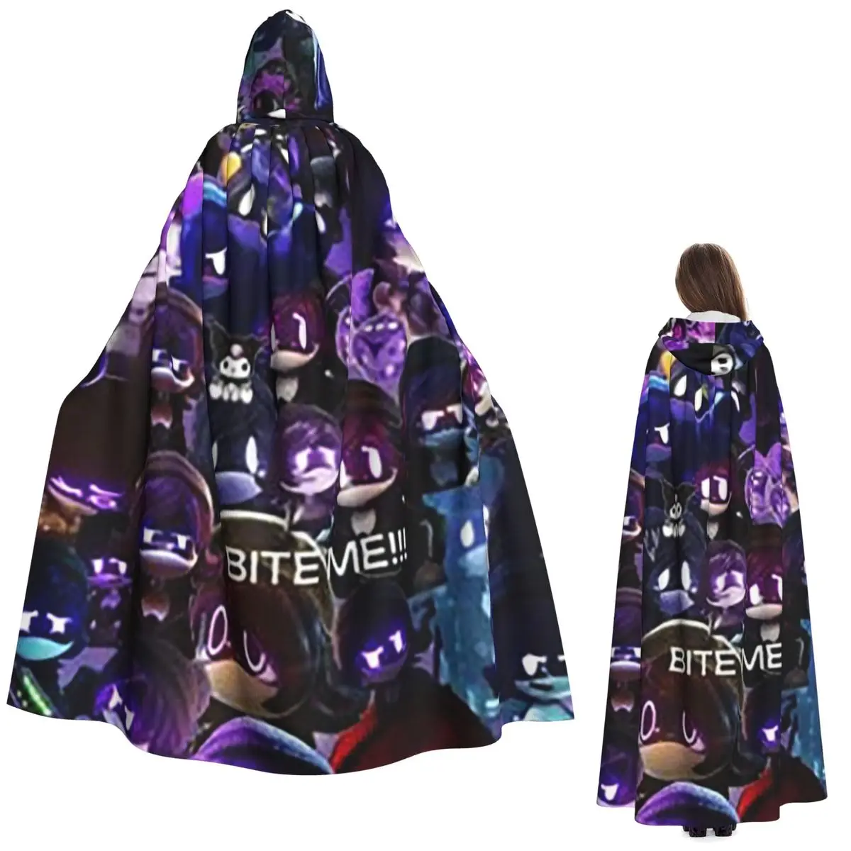 Murder Drones Uzi Collage Long Hooded Cloak: The Ultimate Cosplay ...