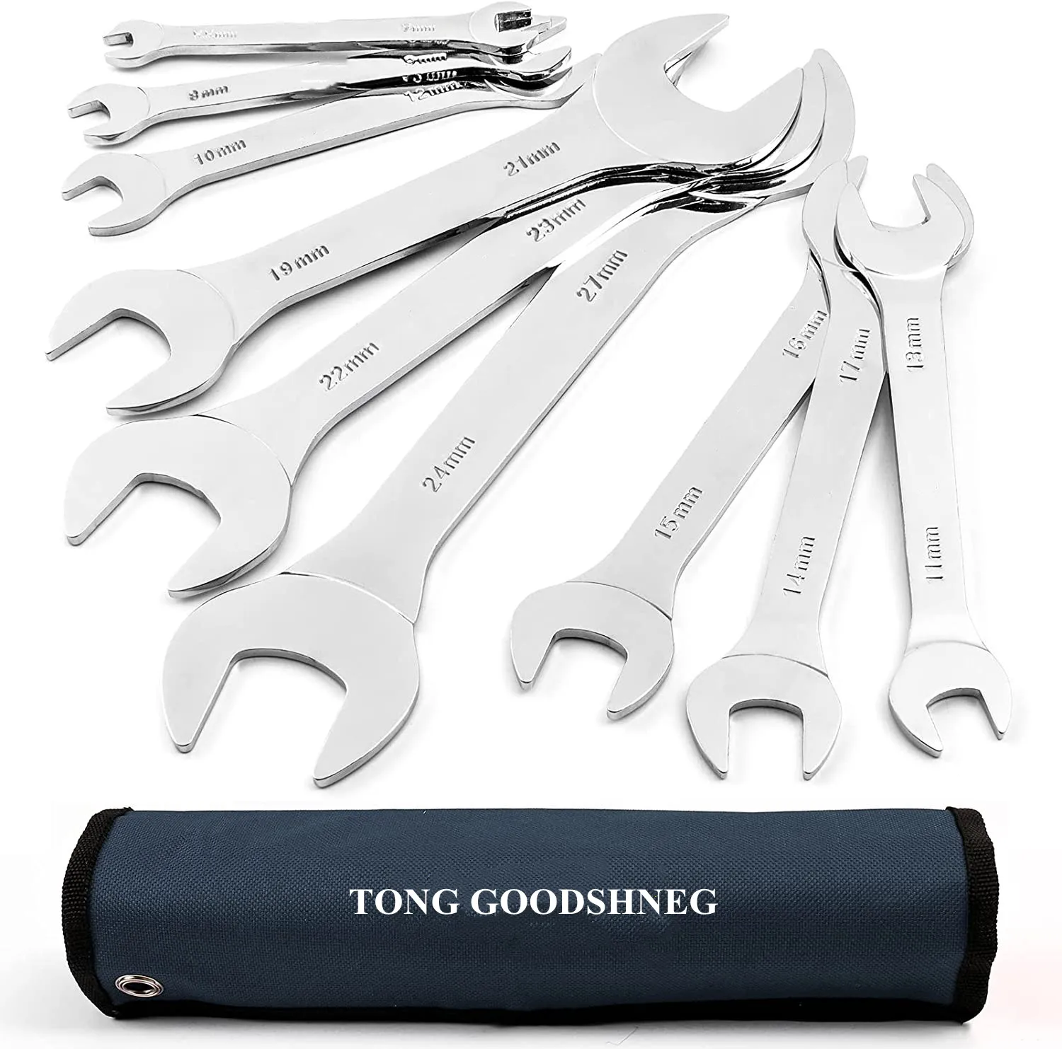 Super-Thin-Open-End-Wrench-Set-6mm-32mm-Chrome-Vanadium-Steel-With ...